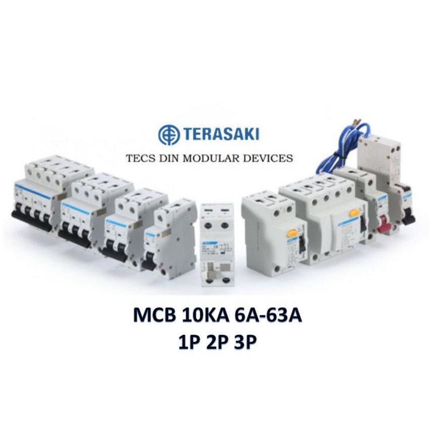 TERASAKI MCB 10KA 6A 10A 16A 20A 25A 32A 40A 50A 63A 1POLE 2POLE 3POLE TECS EPC10 | Shopee Malaysia