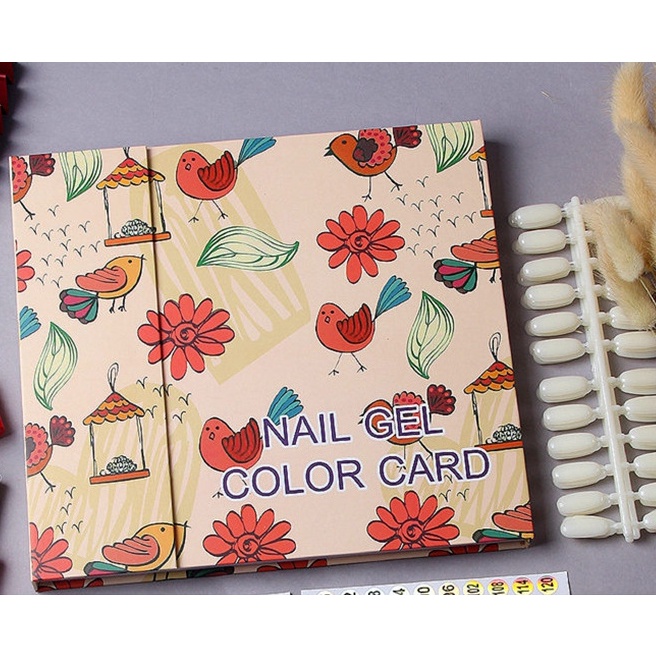 Nail color card book sample natural color card display board display ...