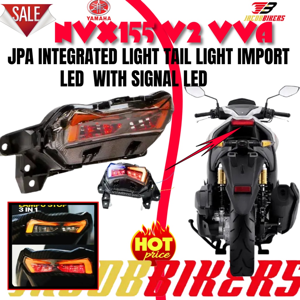 YAMAHA NVX 155 V2 VVA TAIL LAMP 100% ORIGINAL JPA INTEGRATED LIGHT TAIL ...