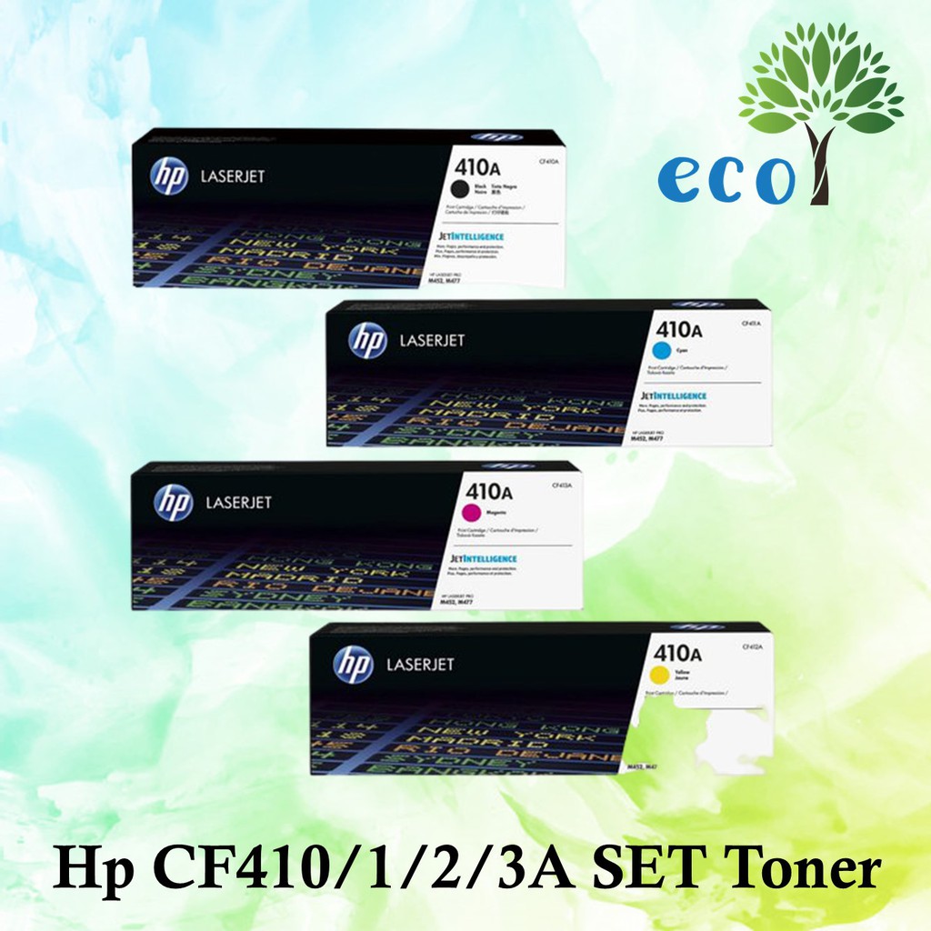 Original LaserJet Toner Cartridge HP 410A - CF410A (Black) / CF411A (Cyan) / CF412A (Yellow ...