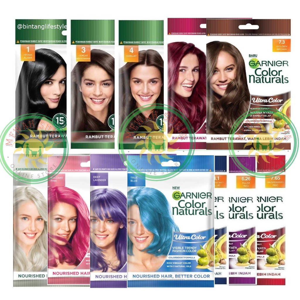 HAIR COLOUR NATURALS / PERWARNA RAMBUT / HAIR DYE / SACHET | Shopee ...