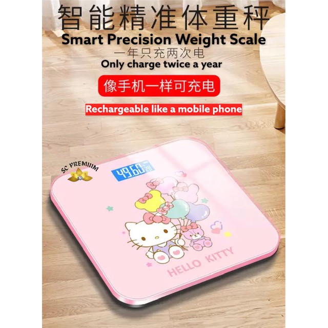 [Ready Stock] Hello Kitty Weight Scale Electronic Body Weight Measuring ...