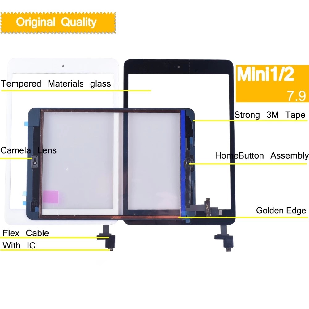 for ipad Mini 1 A1455 A1454 A1432 Touch screen Digitizer Panel with IC ...