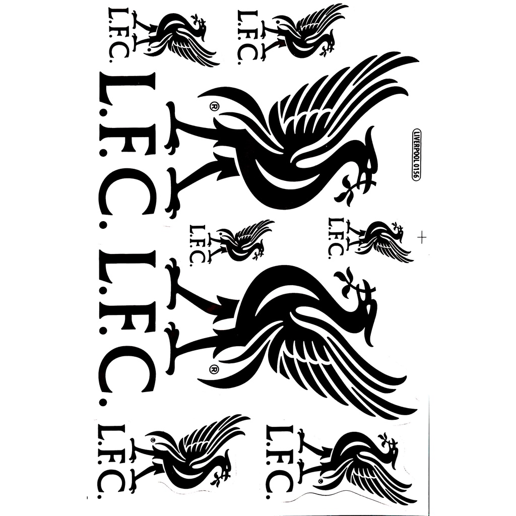 Liverpool Football Team Sticker Black Pvc Texture Glossy High Quality ...