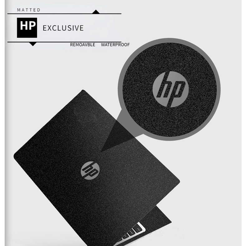 Sticker Laptop HP Matte BALCK 3 Sides Skin HP Pavilion 14s-cf 14-dv 14 ...