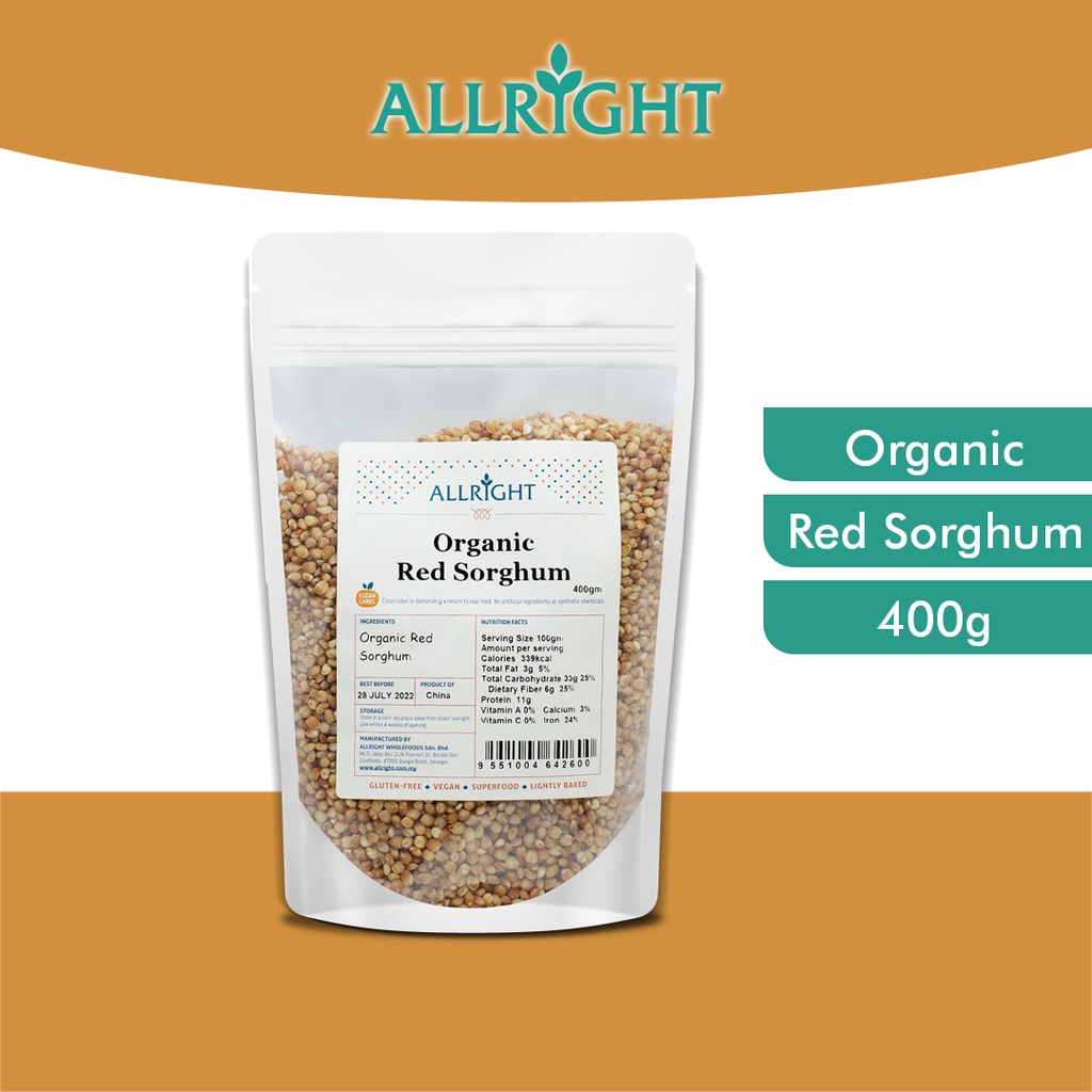 AllRight Organic Red Sorghum (400g) | Shopee Malaysia