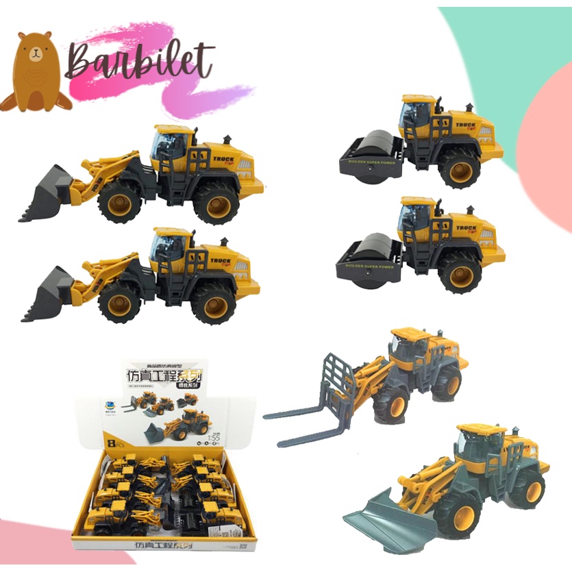 Construction Vehicle Truck Bulldozer Backhoe Toys / Mainan backhoe ...