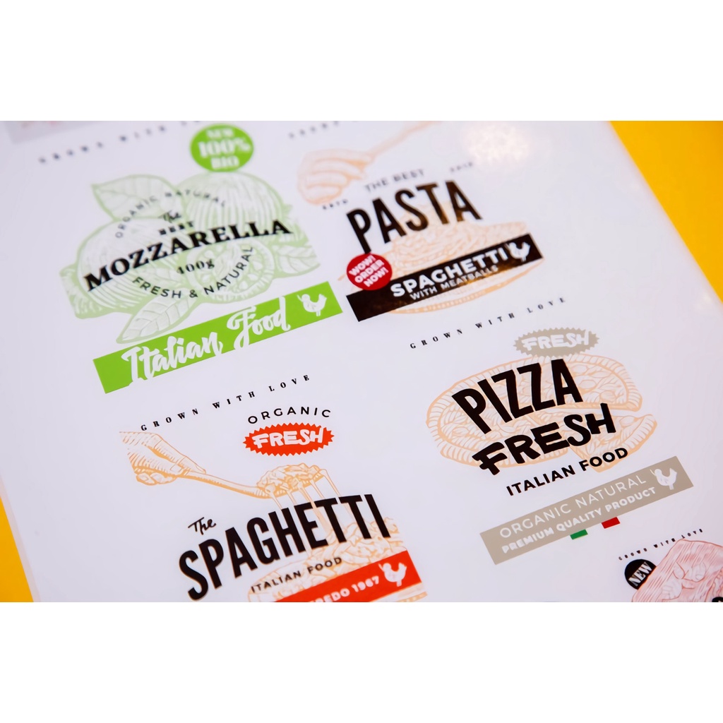 Print Glossy Vinyl Stickers Food Labels Print Custom Stickers Packaging ...