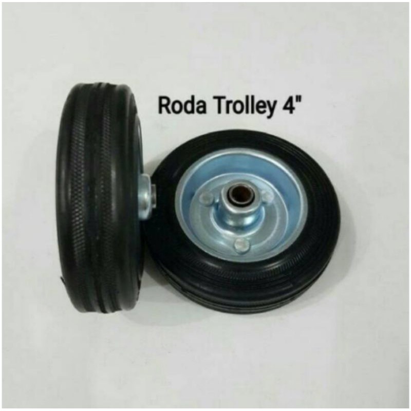 4 "Wheel Only Trolley Wheels Rubber Wheels 4 inch Cart Wheels | Shopee ...