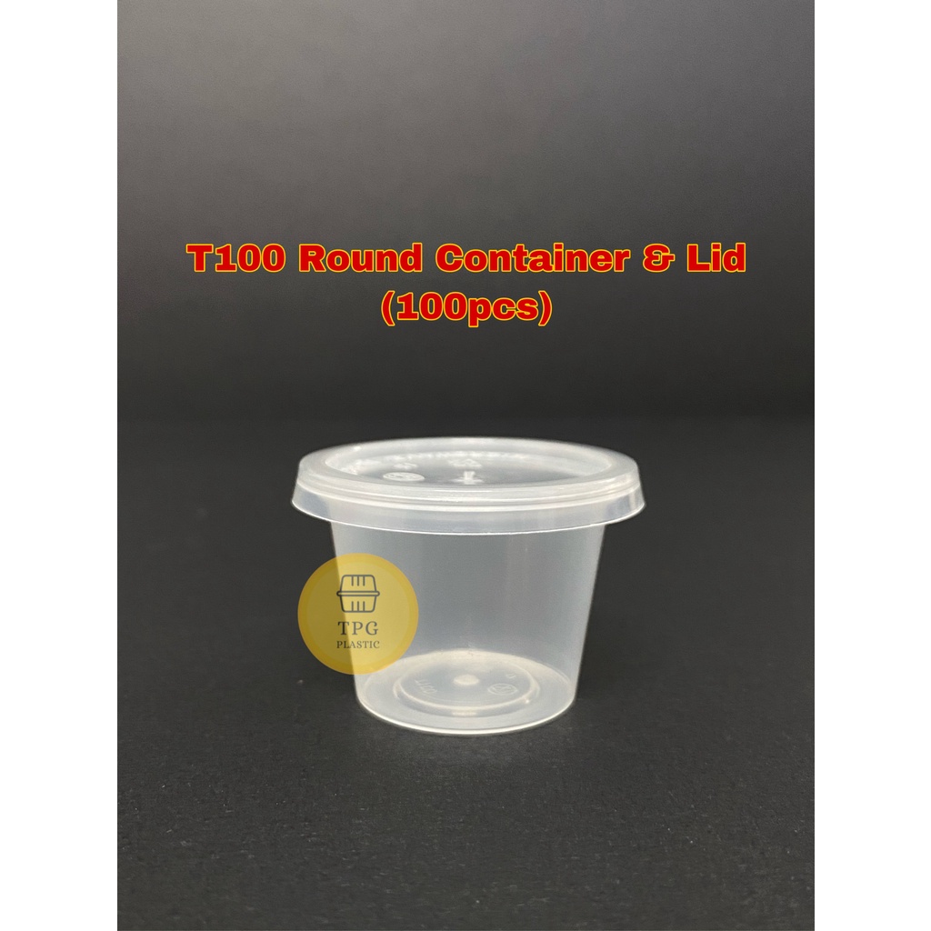 [TAGE] T100 - Disposable 1oz PP Plastic Round Sauce Container with Lid ...