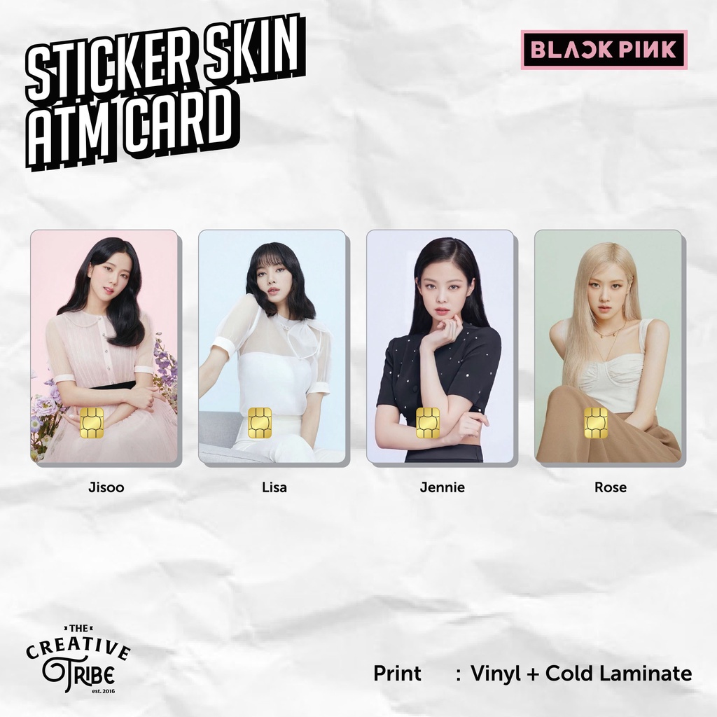 Blackpink - Sticker Skin Card - Vinyl ATM Debit Credit Etoll Lisa ...