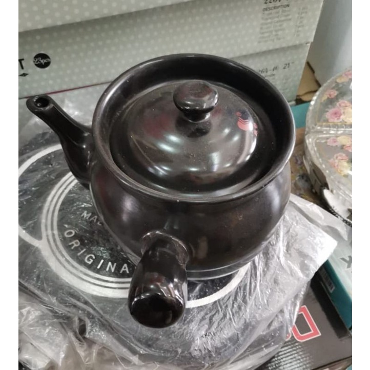 Periuk tanah/Kangshu Black Ceramic Claypot/Periuk Ubat Tanah/Medicine ...