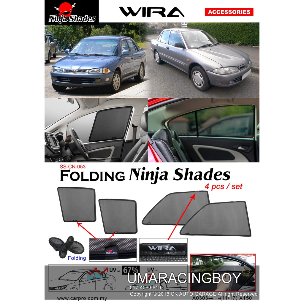 **HOT BYE BYE**PROTON WIRA NINJA SHADES (4PCS) | Shopee Malaysia