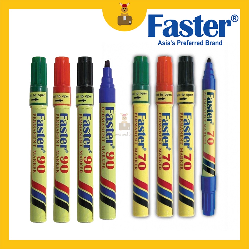 Faster Permanent Marker Pen 70 / 90 (Black/Blue/Red) (PER PIECE ...