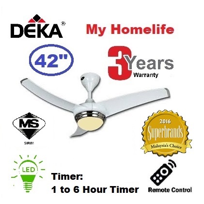 DEKA BABY LED (42) WHITE CEILING FAN | Shopee Malaysia