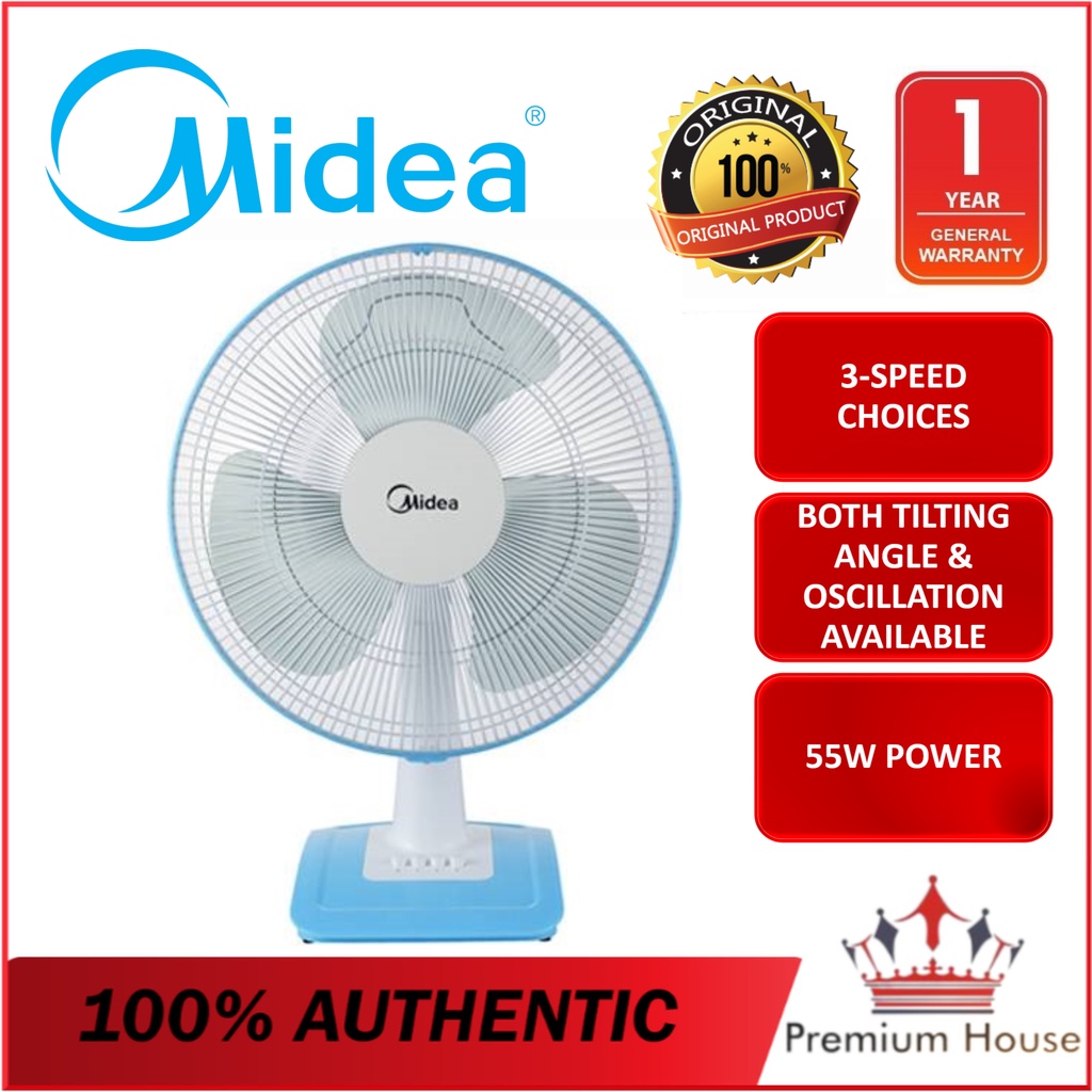MIDEA Table Fan MF-16FT15NB (16’’) (MF-16FT17NB) | Shopee Malaysia