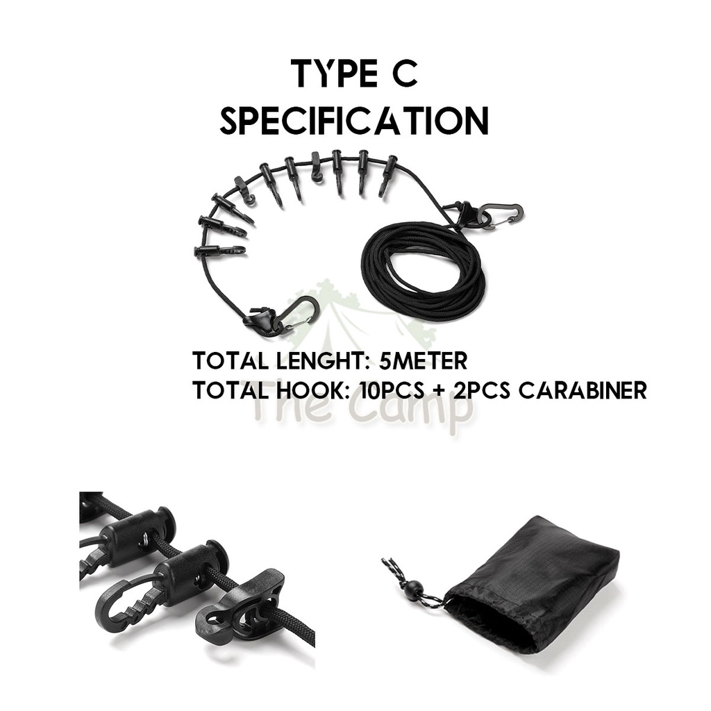 Outdoor Camping Hanging Strap Rope Tent Belt Light Hanger Hanging ...