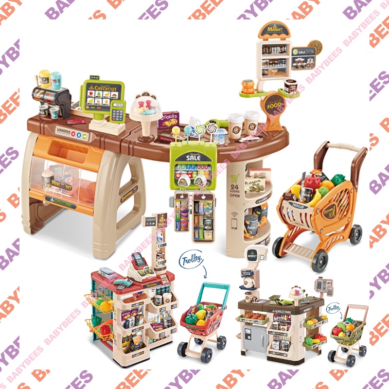 SUPERMARKET Pretend Play Set Collection, Supermarket Toys, Cashier Toys ...