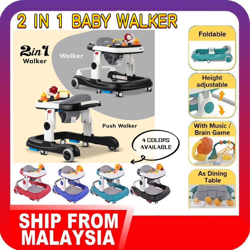 ~Ship From KL~ Premium Foldable Baby Walker Baby Walker With Music ...