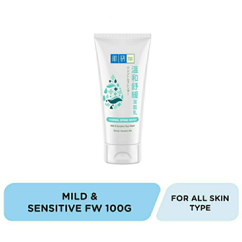 Hada Labo Mild & Sensitive Face Wash (Thermal Spring Water) 100g ...