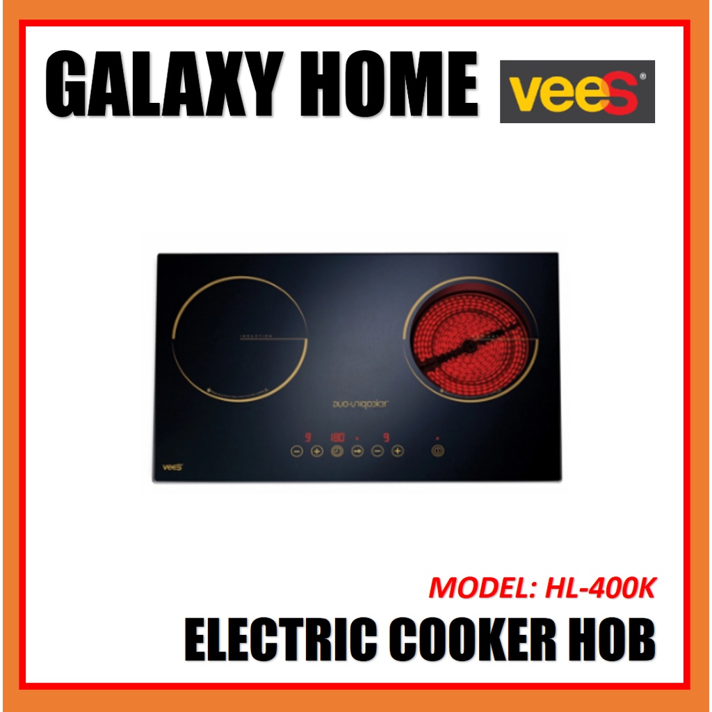 VEES 2000W + 2000W HL-400K Dual Zone Delicooker Built-in Induction and ...