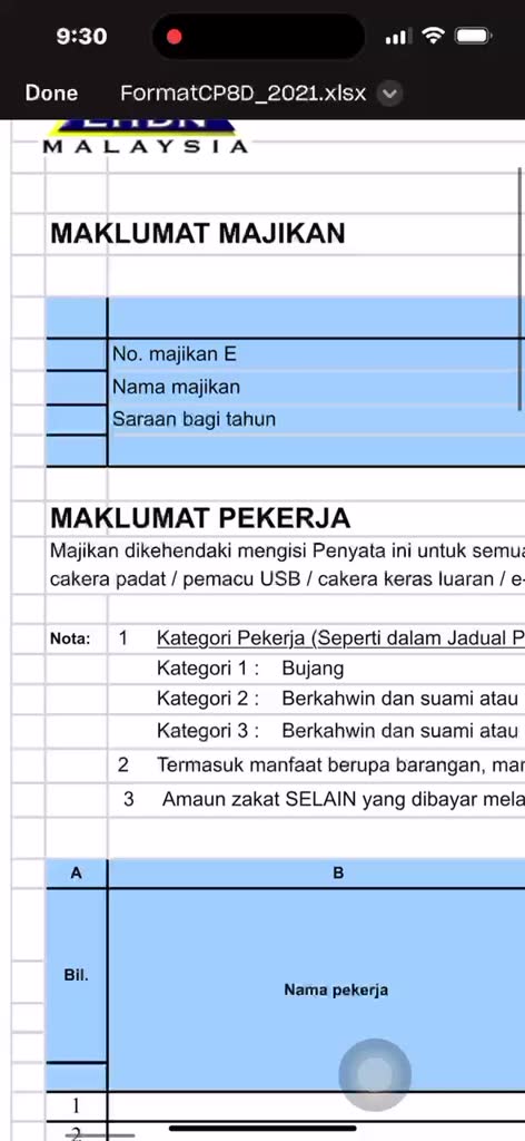 EA Form / CP58 / CP8D (excel copy) | Shopee Malaysia