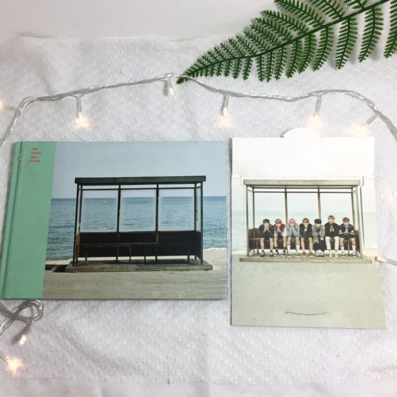 (Booked) bts ynwa mint album - photobook + standee (you never walk ...