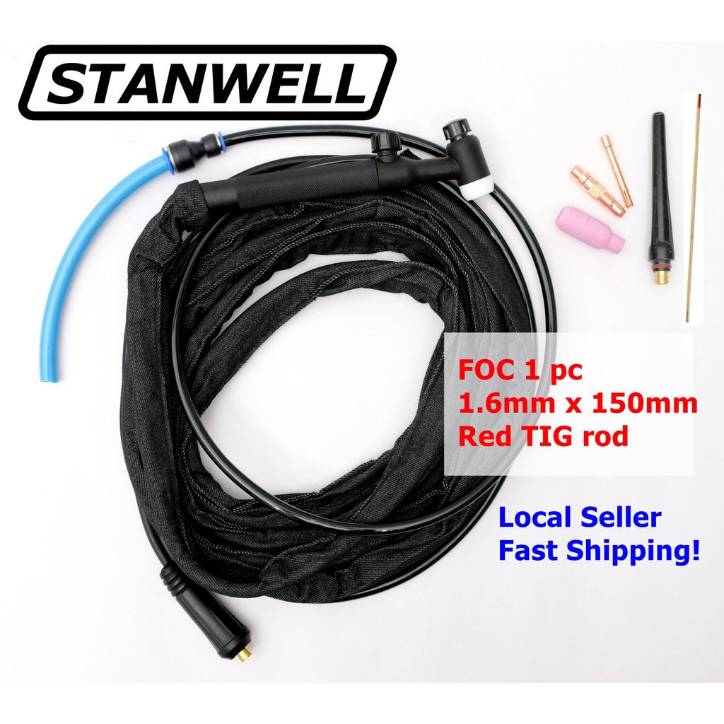 WP17V 4m TIG Torch for Lift TIG function MIG welding machine with FOC ...