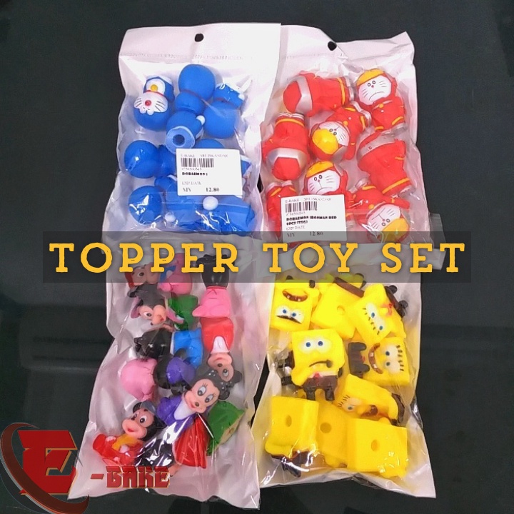 SET MINI TOPPER CAKE TOY| HIASAN KEK |DORAEMON 1 | DOAREMON IRONMAN ...