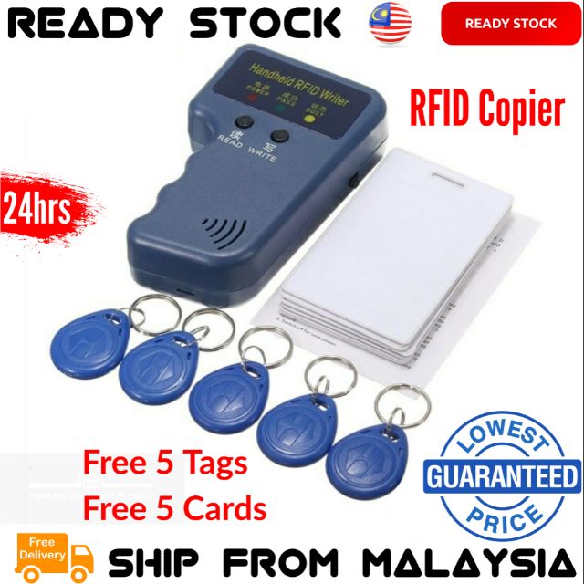 RFID ID Card Handheld Copier Free 5 Writable Tags 5 Cards Reader Writer ...