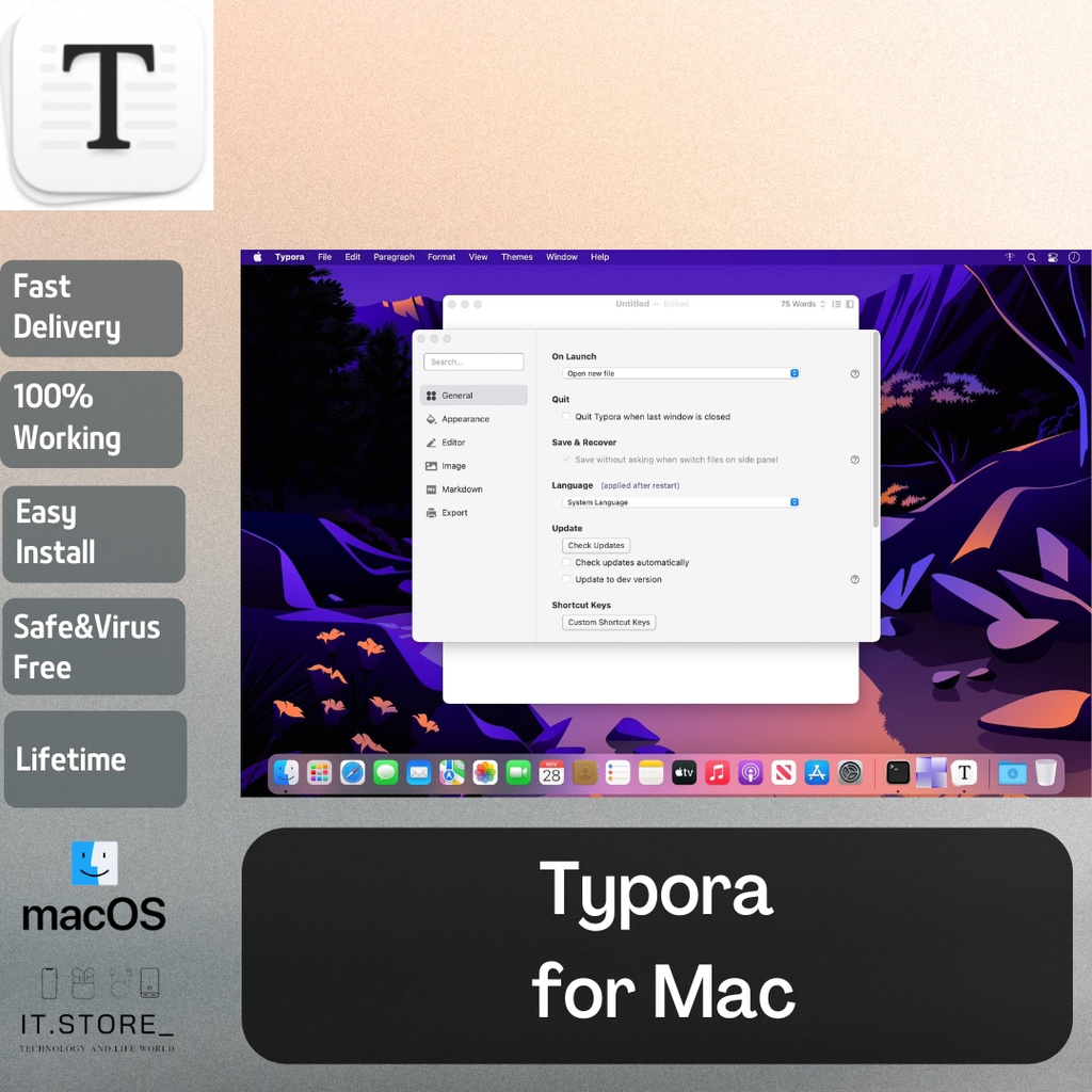 Typora Lifetime for Intel and M1 Chip Apple Silicone MacOs/Macbook/Mac Software Full Version ...