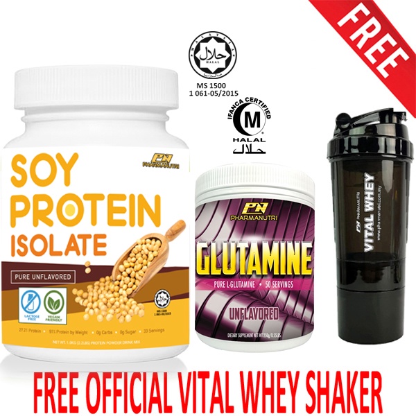 Pharmanutri Soy Protein Isolate 1kg, 33 ser(Unflavor) 91% Protein By ...