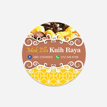 STICKER KUIH RAYA, STICKER GIFT RAYA, STICKER DOORGIFT RAYA, SELAMAT ...