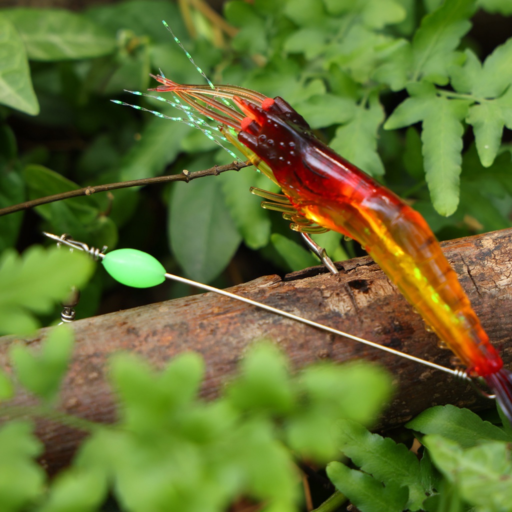 Sougayilang Fishing Luminous Shrimp Lure Prawn Hook Jigging Soft ...