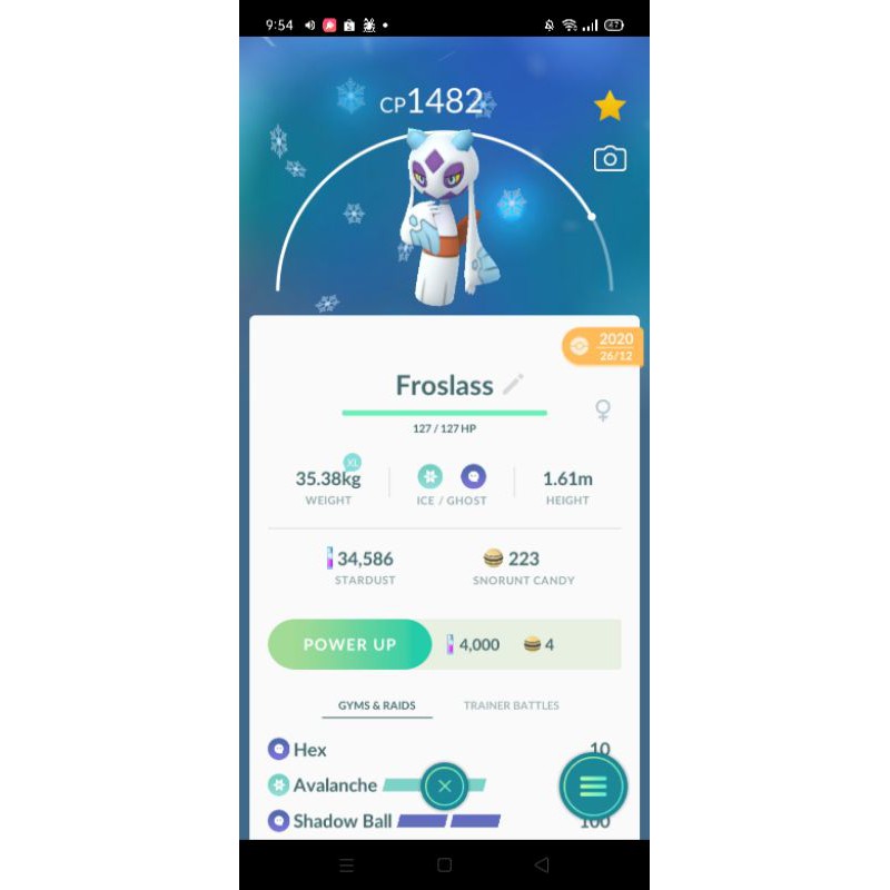 (478) Froslass Pokemon Go Trade | Shopee Malaysia