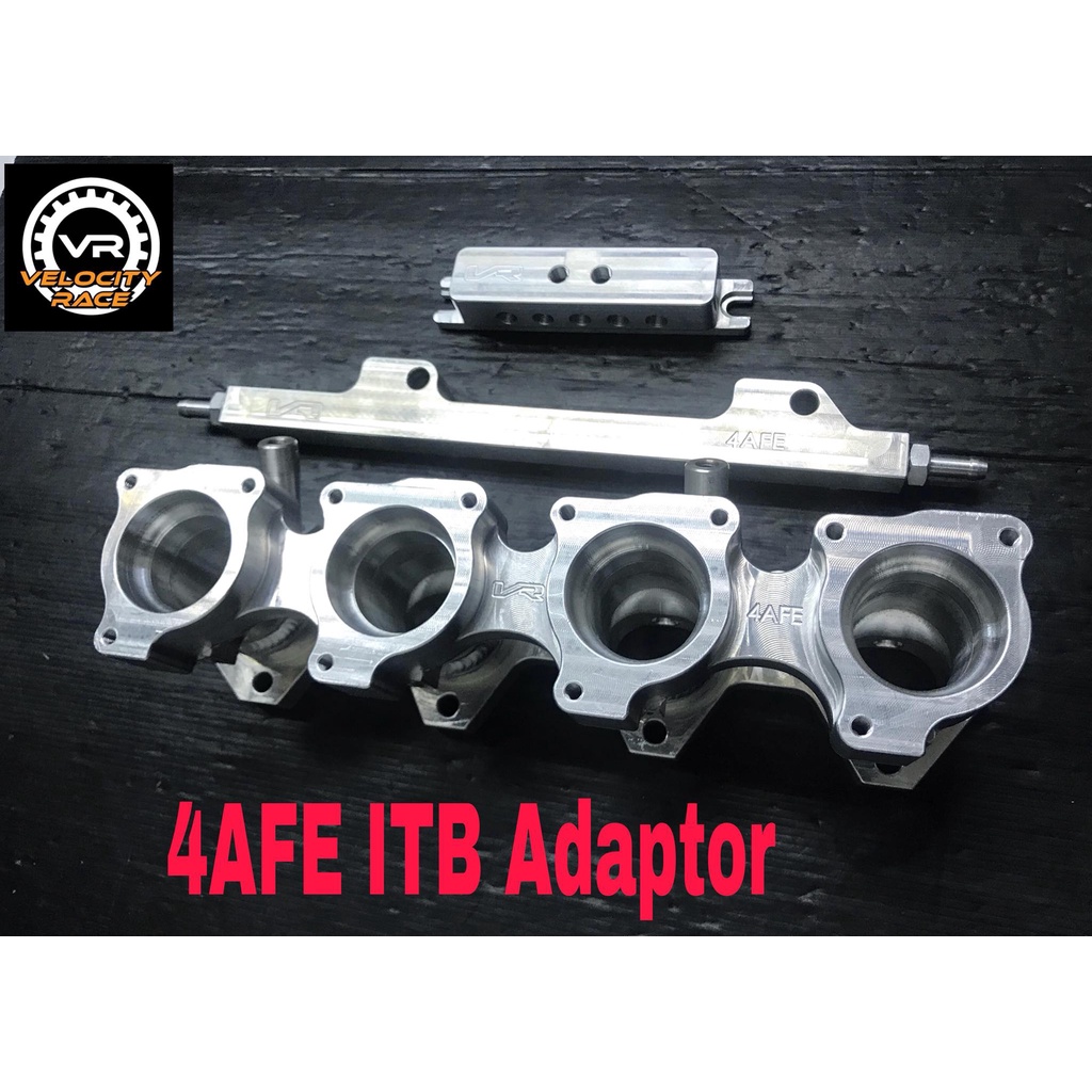 Velocity Racing VR TOYOTA 4AFE ITB 4 Throttle Aluminum Adaptor with ...
