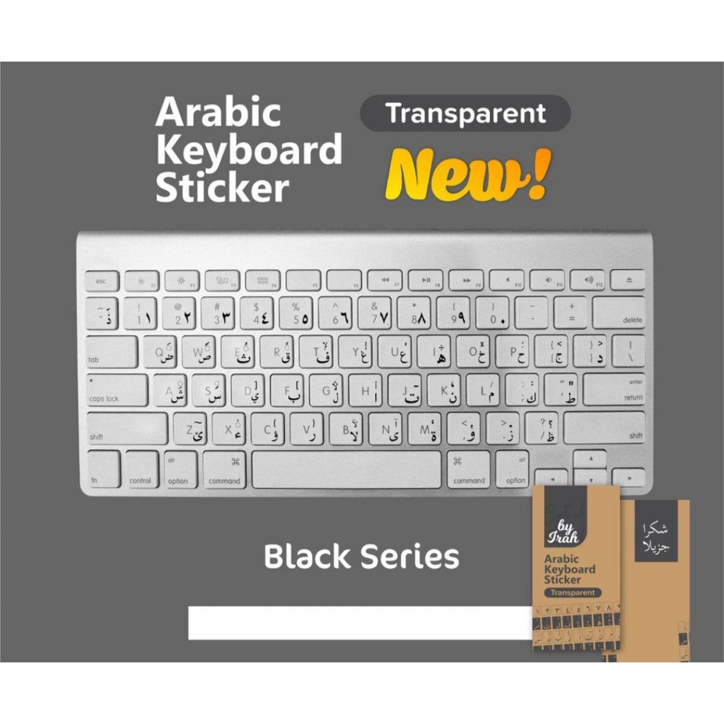 BLACK TRANSPARENT ARABIC KEYBOARD STICKER | Shopee Malaysia