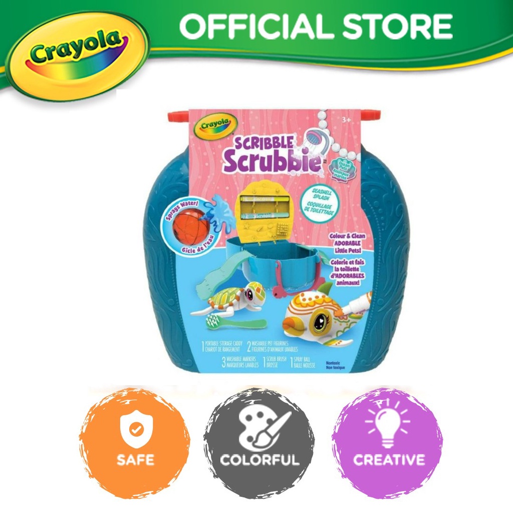 Crayola Scribble Scrubbie Ocean Pets Seashell Splash Toy Gift Set For ...