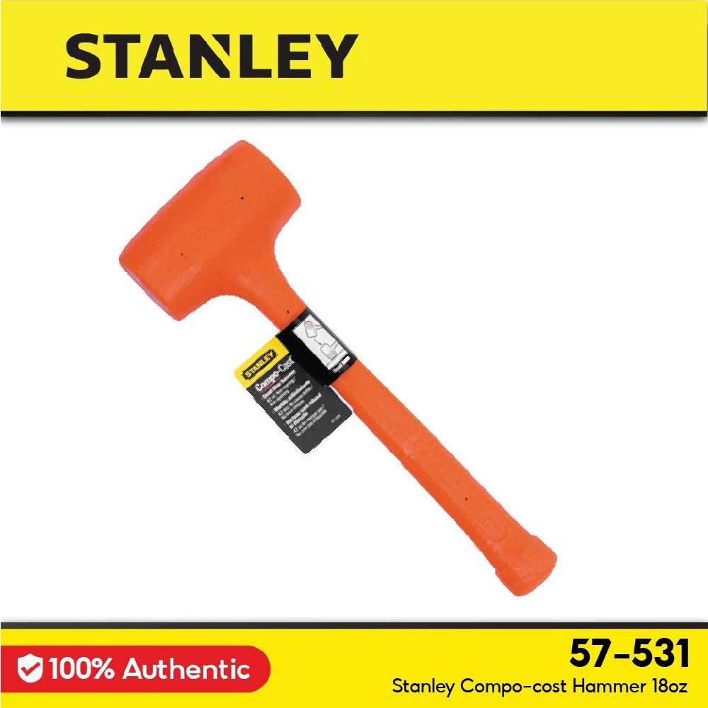 STANLEY 57-531 18 OZ COMPO-CAST® STANDARD HEAD SOFT FACE HAMMER [57531 ...