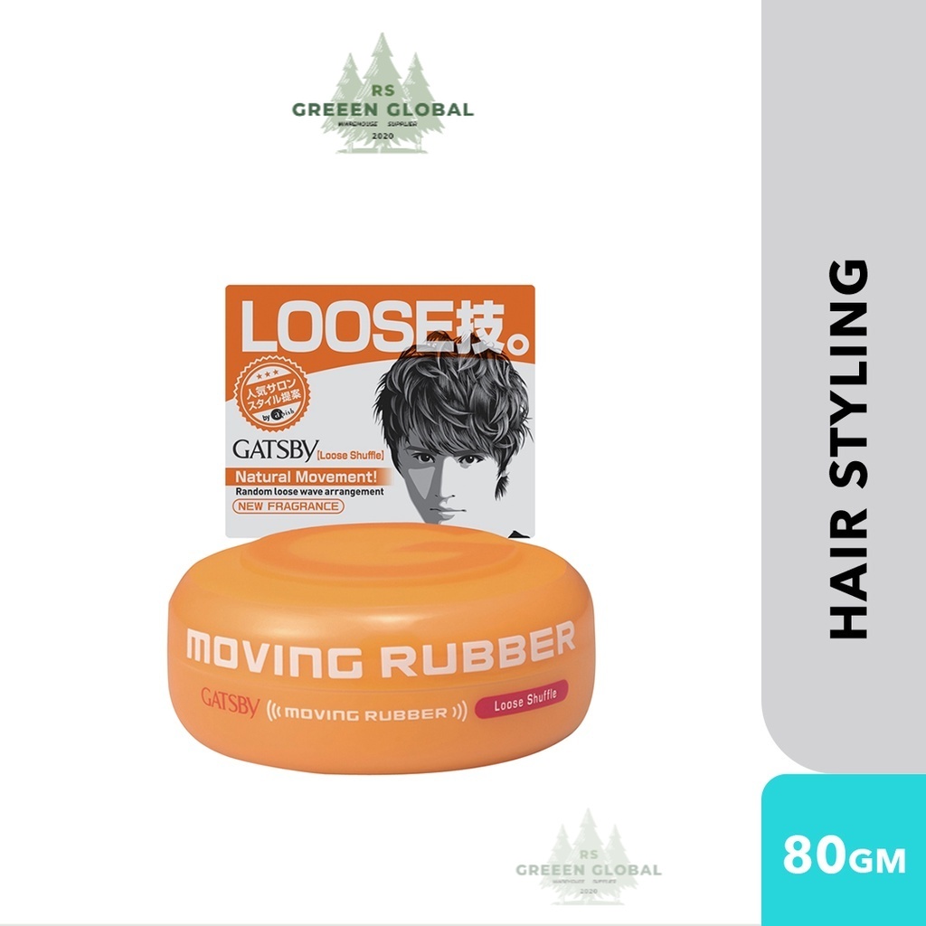 GATSBY Moving Rubber Loose Shuffle 80g (mens hair wax, wax hair ...