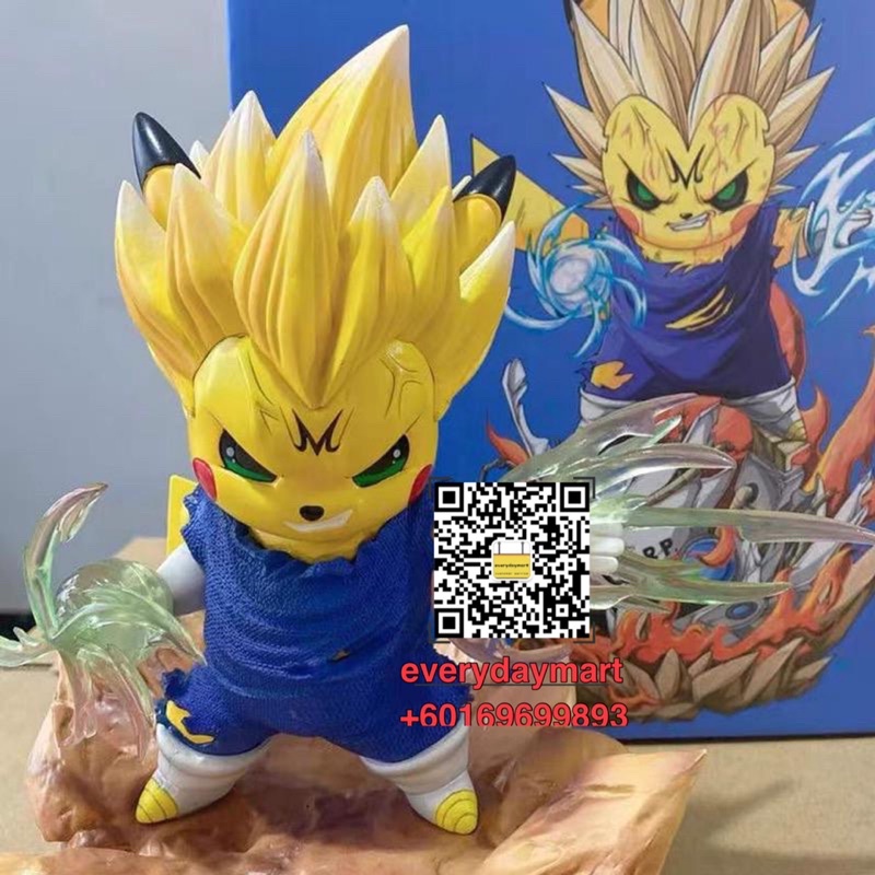 POKÉMON💥PIKACHU COSPLAY VEGETA Q VERSION💥ACTION FIGURE TOYS STATUES🔥皮卡丘 ...