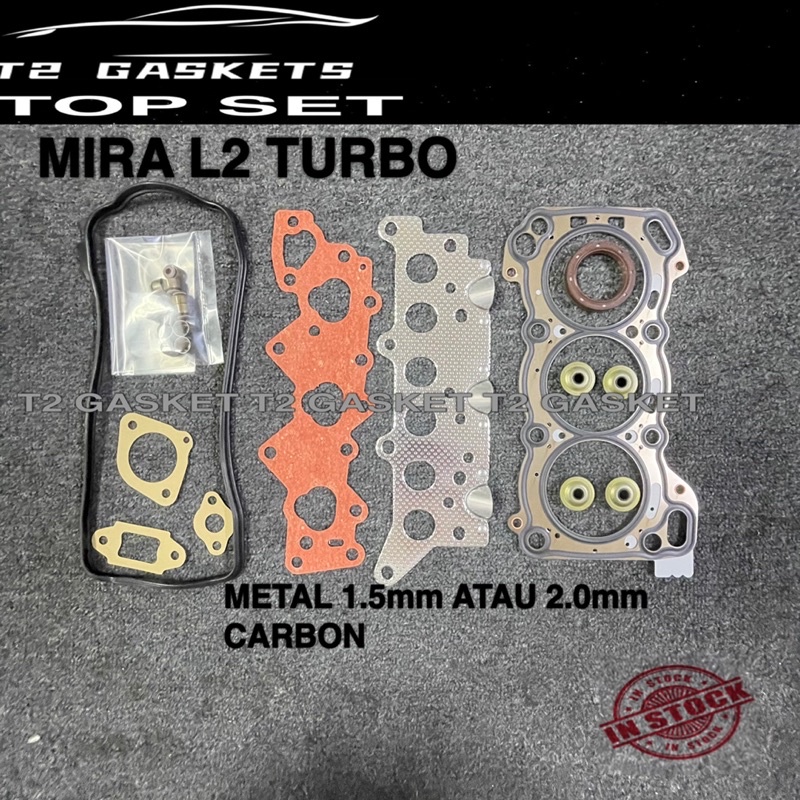 DAIHATSU MIRA L2 TURBO TOP OVERHAUL SET CARBON ATAU METAL (1.5mm ATAU 2 ...