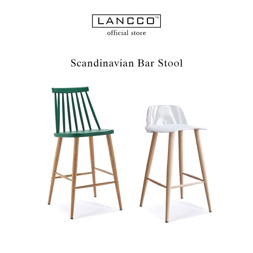 LANCCO Bar Stool Scandinavian (65cm) | Shopee Malaysia