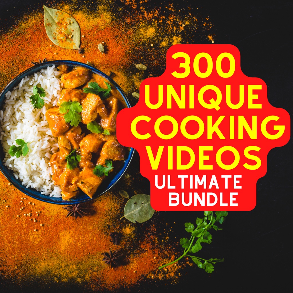 300 Cooking videos Bundle to Start Tiktok | Insta | Youtube Pages ...