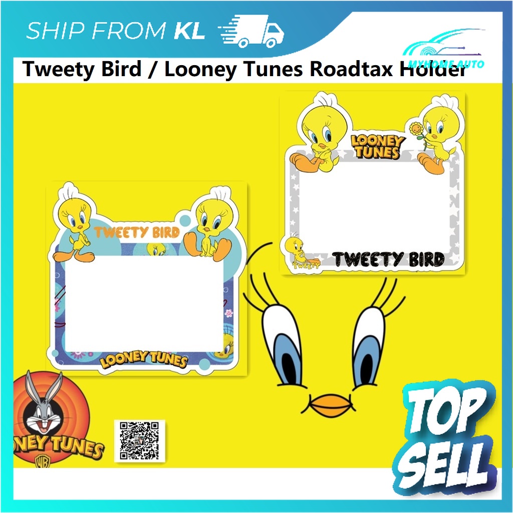 Cute Cartoon Yellow Bird Cartoon Roadtax Sticker Pelekat Roadtax Kartun ...