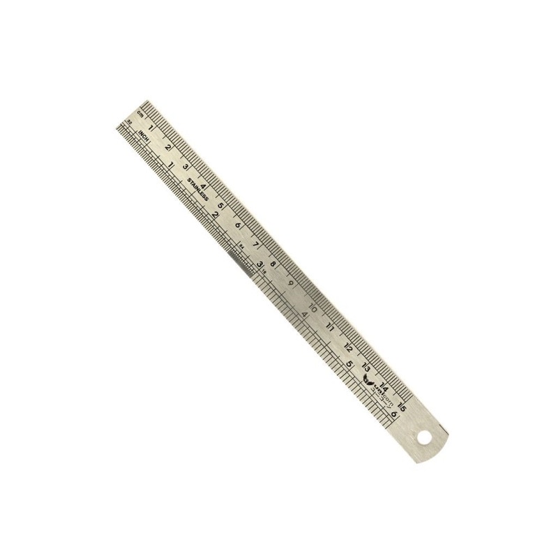 Unicorn Stationery 15CM Double Sided Steel Ruler USR-15CM ( CM / Inches ...