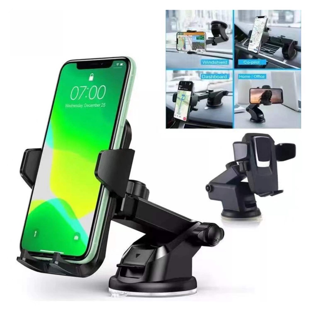 Universal 360° Long Neck Car Mount Phone Holder Mobile Phone Stand With Silicon Sucker | Shopee ...