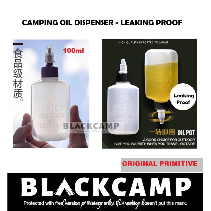 Camping Oil Bottle [100ML] Leaking Proof Outdoor Picnic Cookware ...