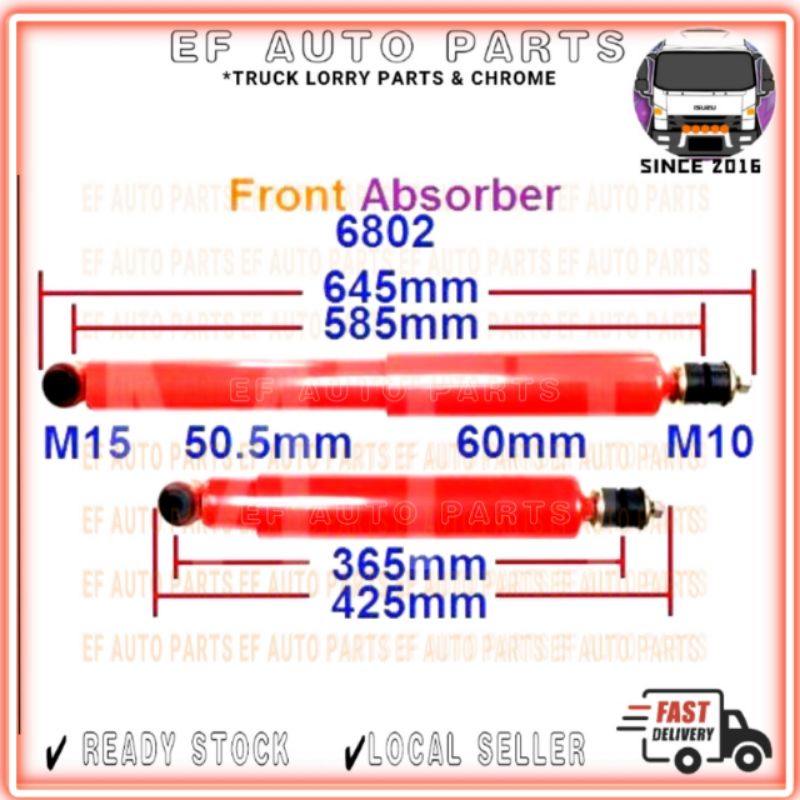 MITSUBISHI FUSO CANTER FE83 FE639 FE637 FE71 FRONT REAR ABSORBER OIL ...