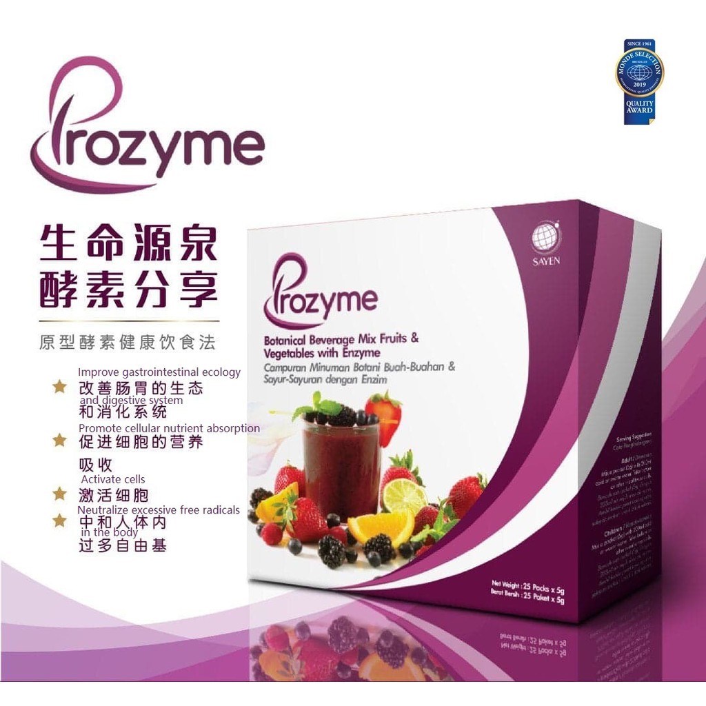 SAYEN Prozyme Organic enzymes Improve Digestive System 有机酵素100% Natural ...